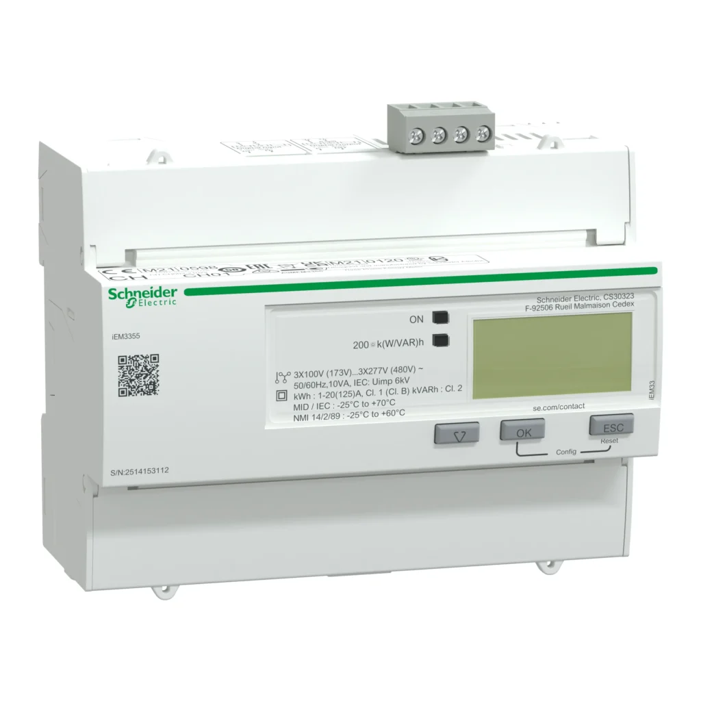 iEM3355 energy meter - 125 A - Modbus - 1 digital I - 1 digital O ...